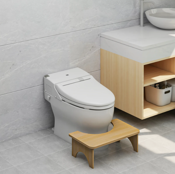 Bamworld Toilet Stool for Adults, 6.5" Poop Stool, Bathroom Toilet Pot